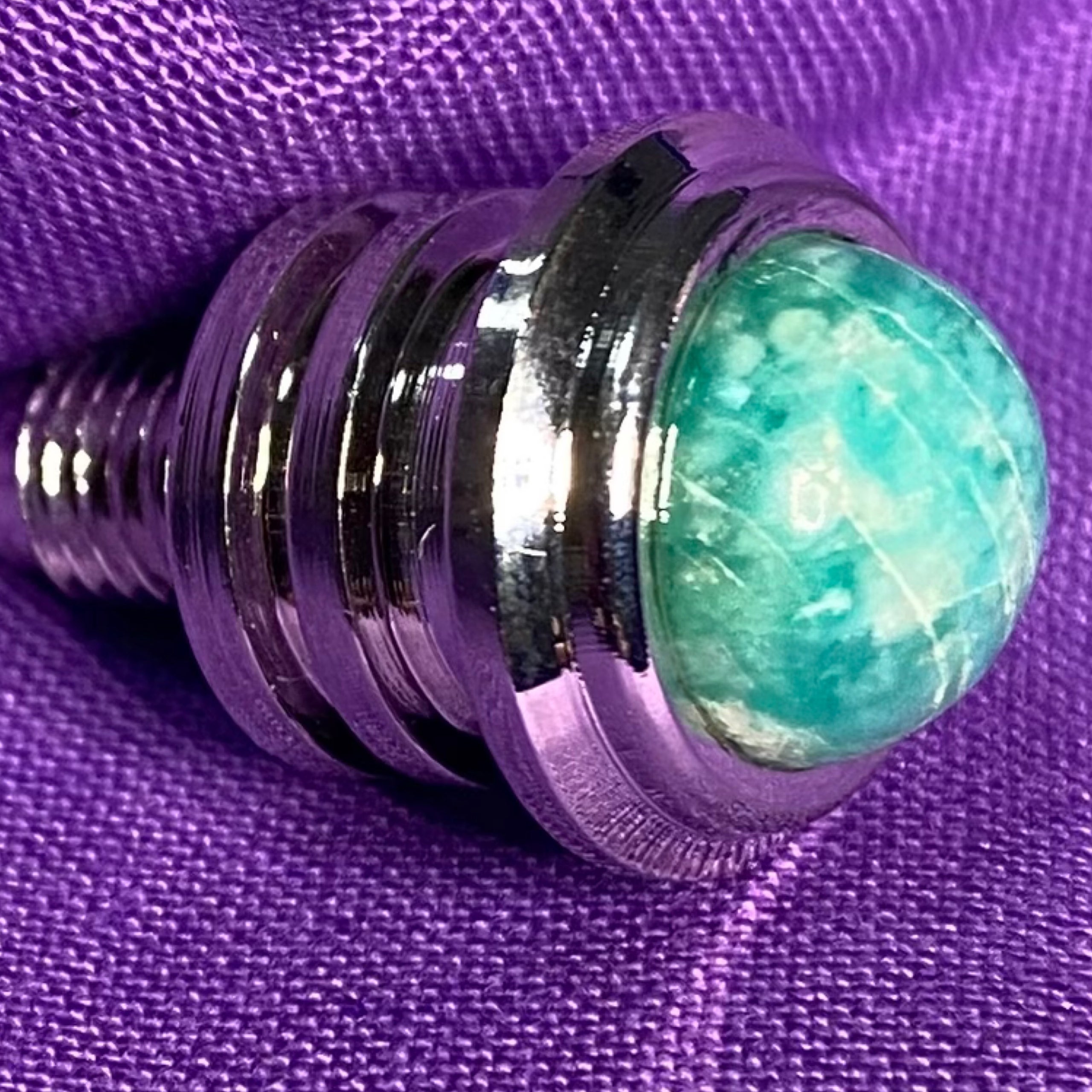 11mm Amazonite domed Gemtip | Raindrop Harmonics 11mm Amazonite domed Gemtip | Raindrop Harmonics
